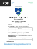 Year 8 Algebra Exam Workbook | PDF | Mathematics | Algebra