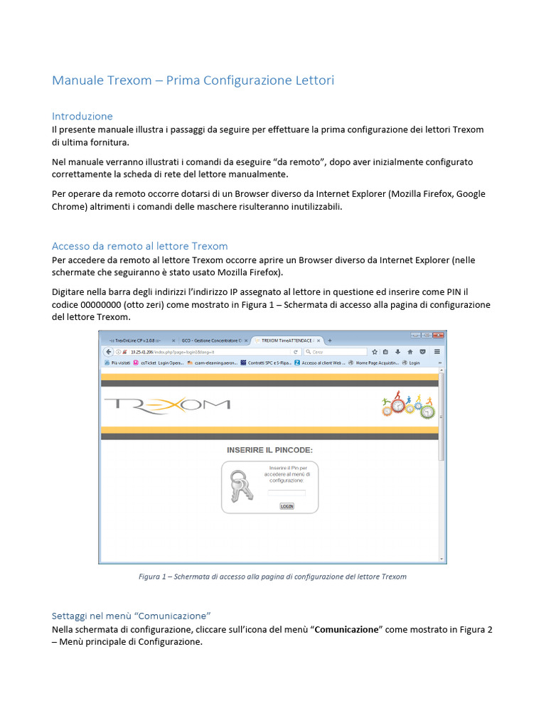 Manuale Trexom Prima Configurazione | PDF
