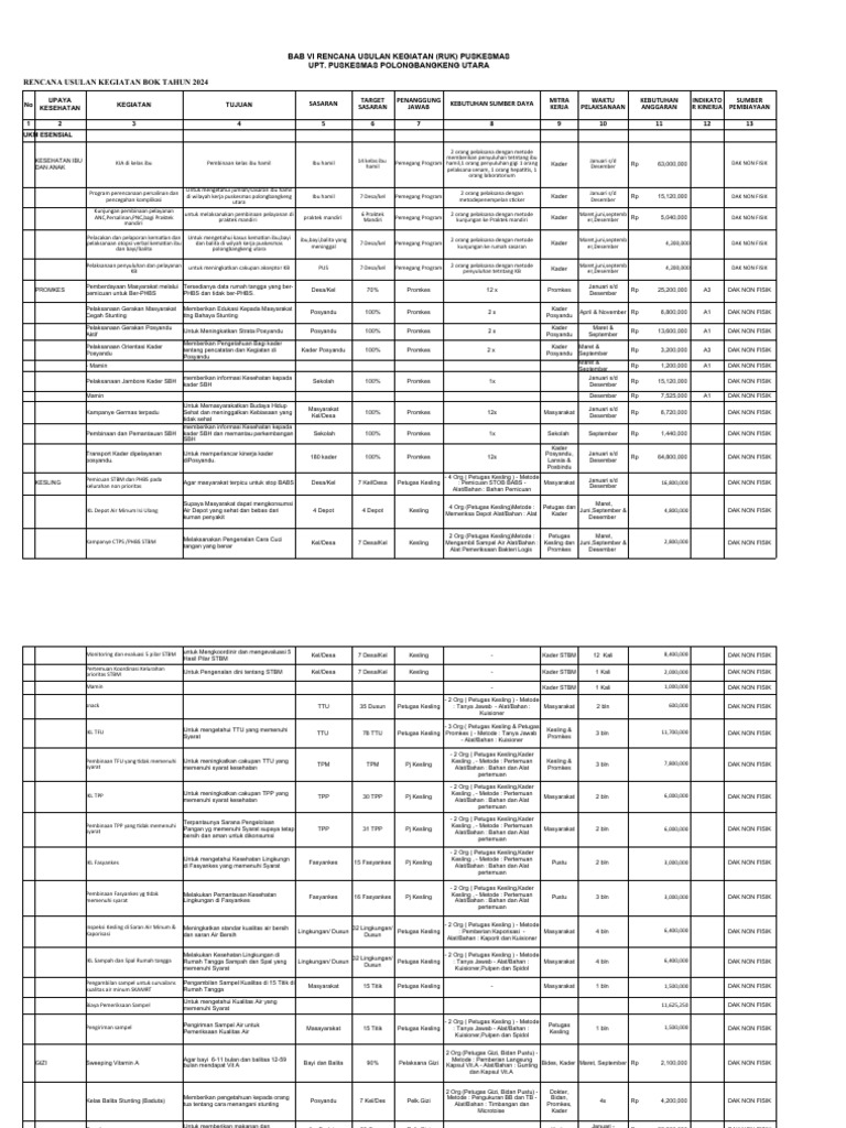 Bab Vi Ruk Dan RPK Bok Tahun 2024 | PDF
