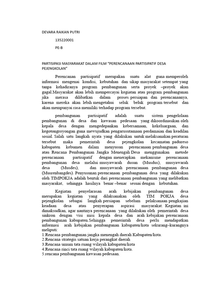 Devara Raikan Putri - PSDM - Peb | PDF