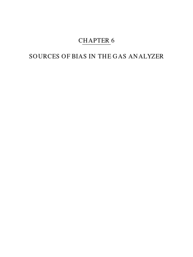 Chapter 6 Sources of Bias in The Gas Analyzer | PDF
