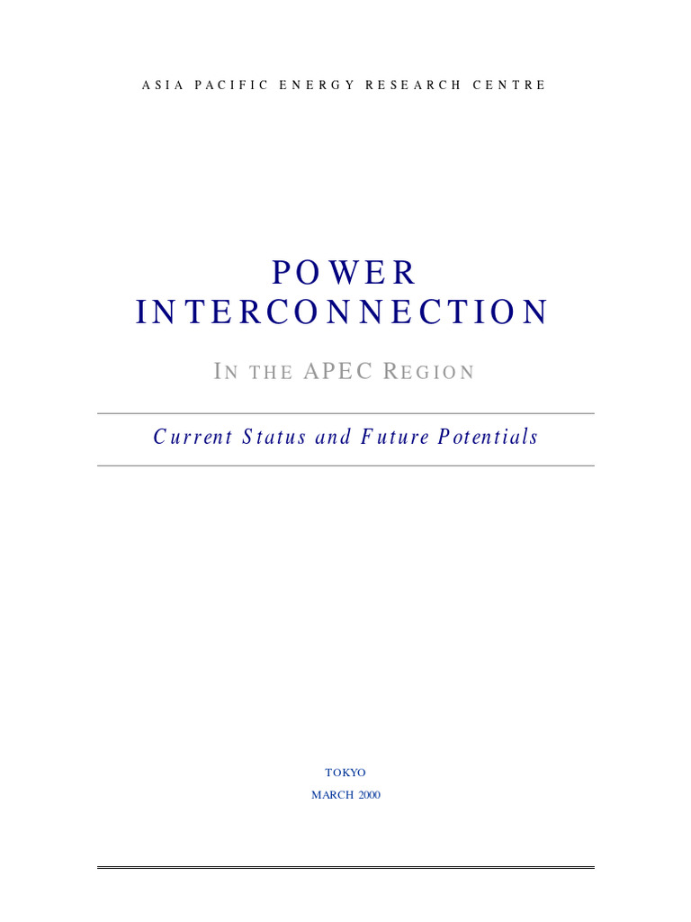 Power Interconnection in The APEC Region 2000 | PDF | High Voltage Direct Current | Electric ...