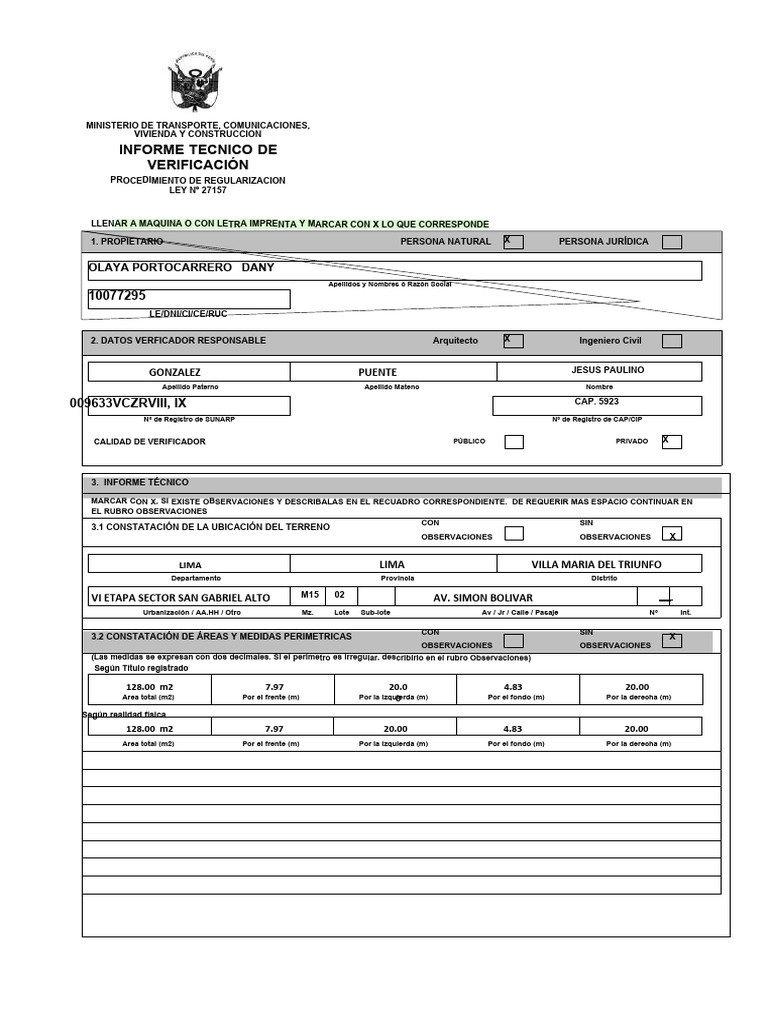 Informe Tecnico 1 | PDF