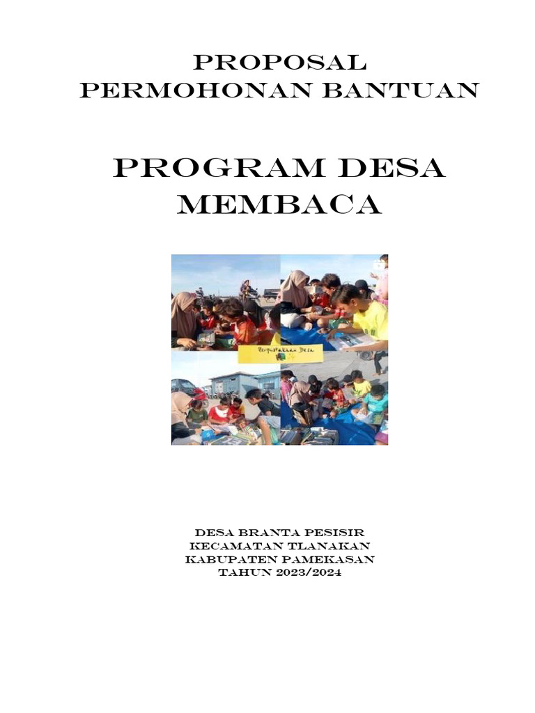 Proposal Bantuan Program Desa Membaca | PDF