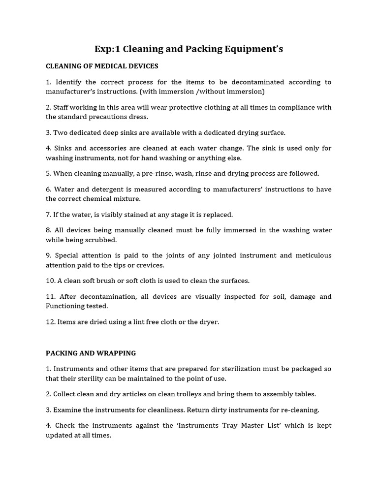 Cssd Cpt Manual Pdf Sterilization Microbiology Materials