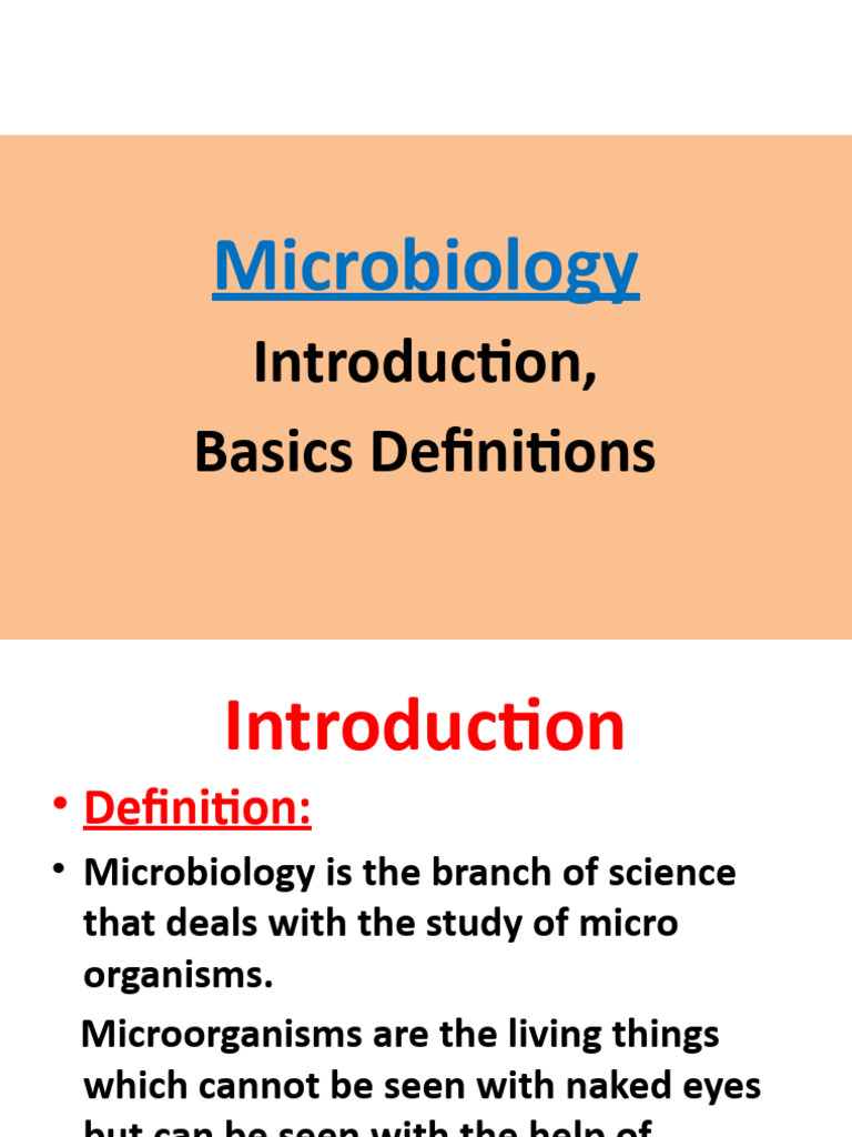 Introduction to Microbiology Basics | PDF
