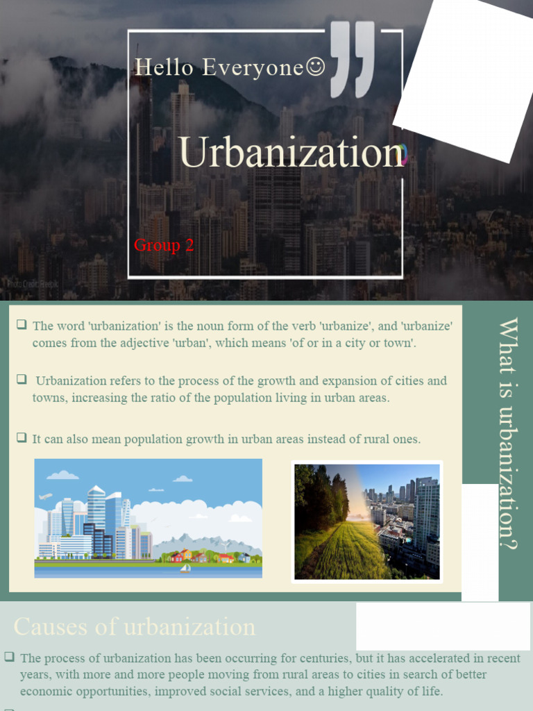 Urbanisation Presentation | PDF