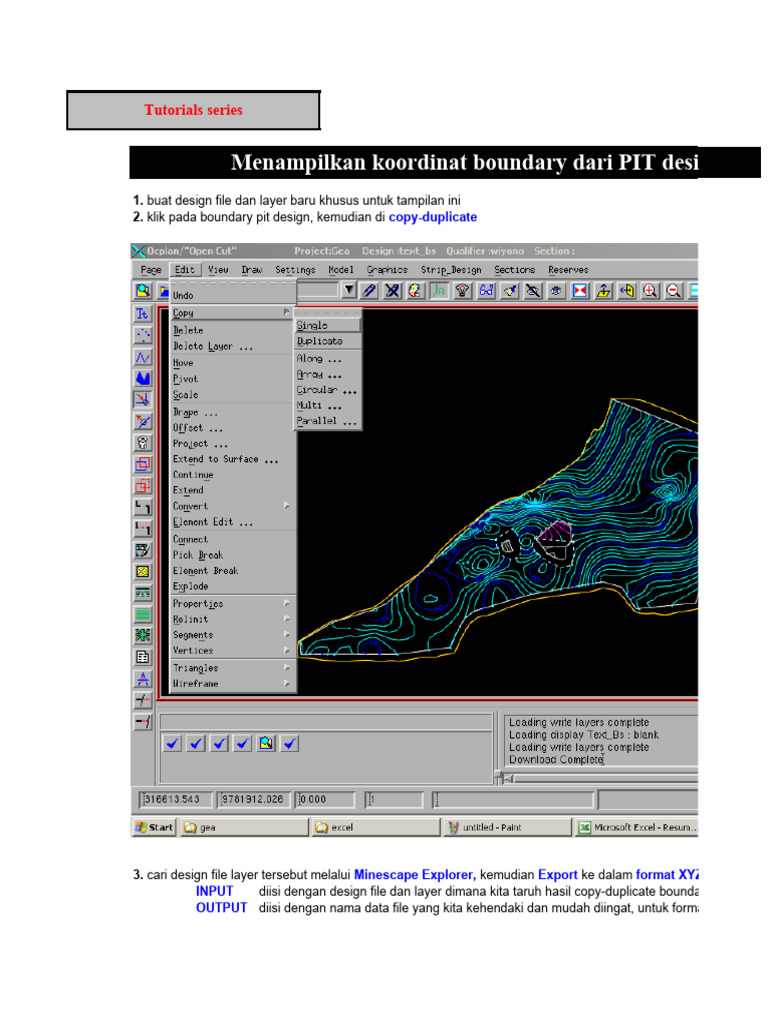 PIT Design Boundary Export Tutorial | PDF
