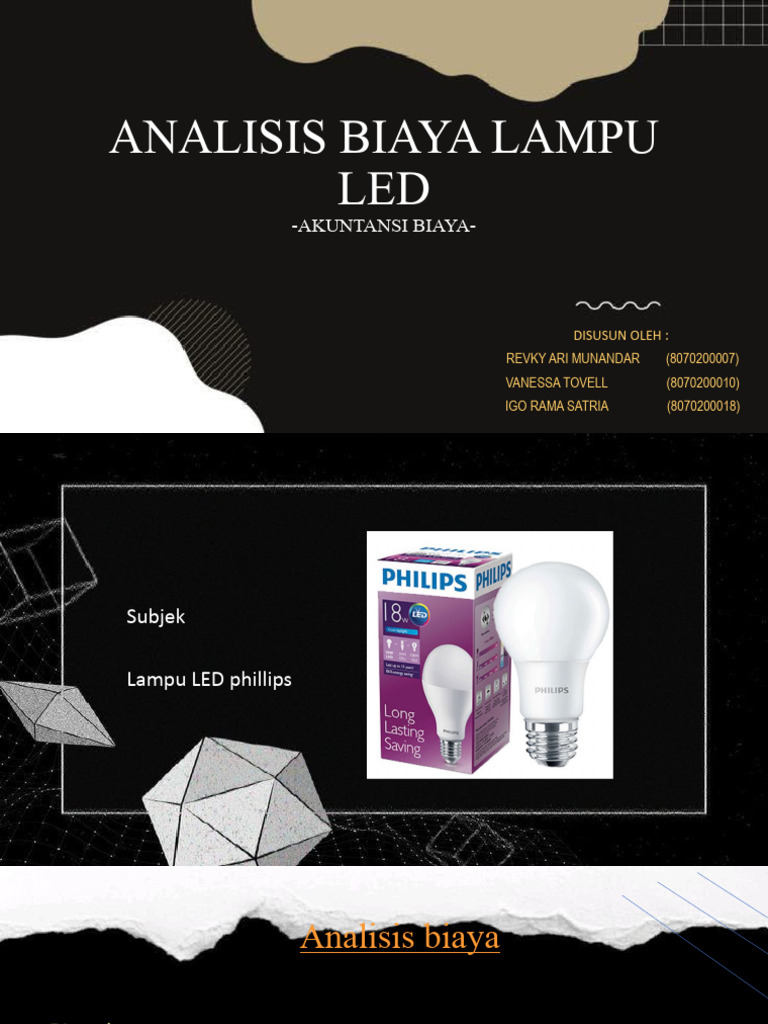 Analisis Biaya Produksi Lampu LED | PDF | Bisnis | Komputer