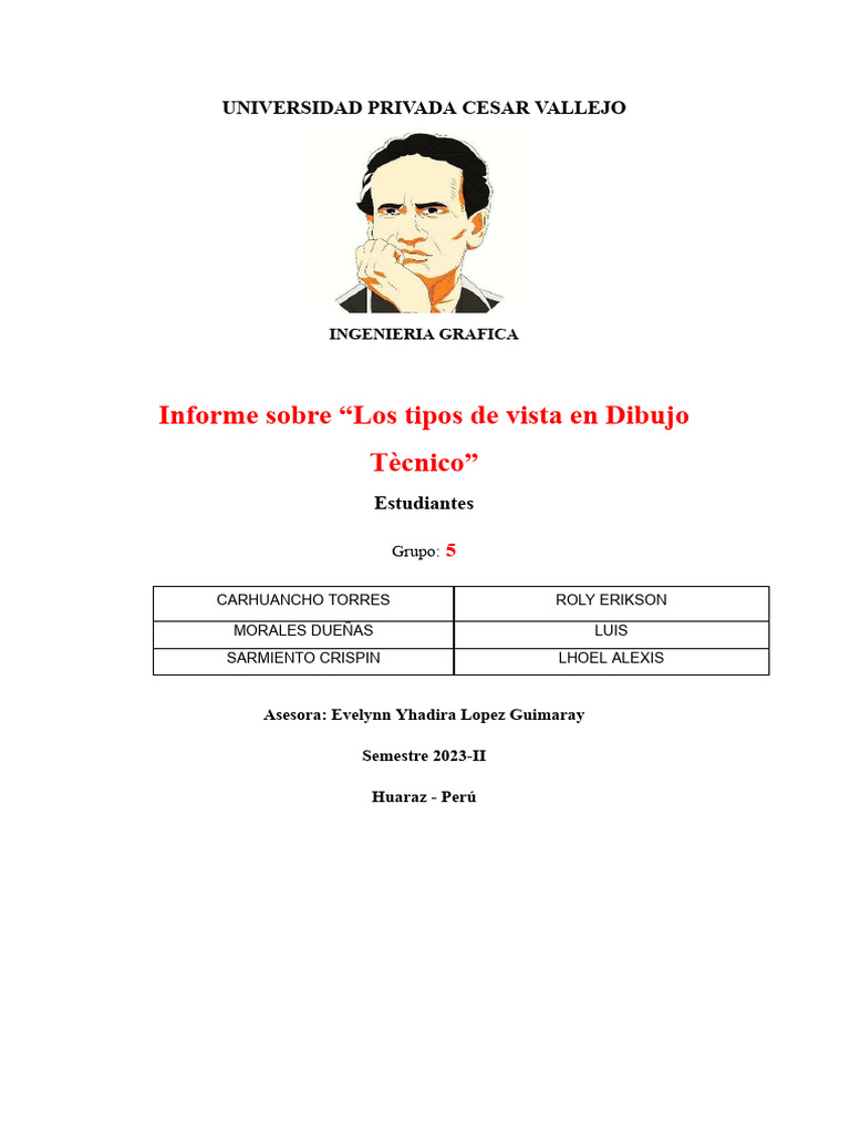 Tipos de Vista en Dibujo Técnico | PDF