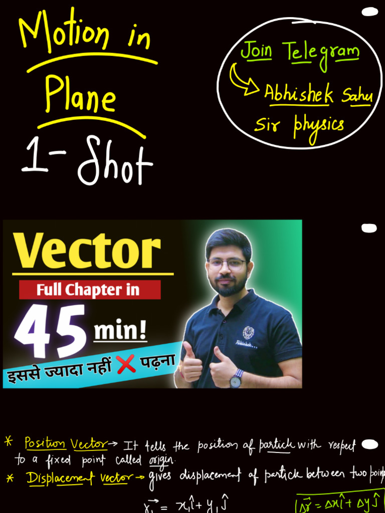 Motion in Plane Chapter 4 Class 11 | PDF