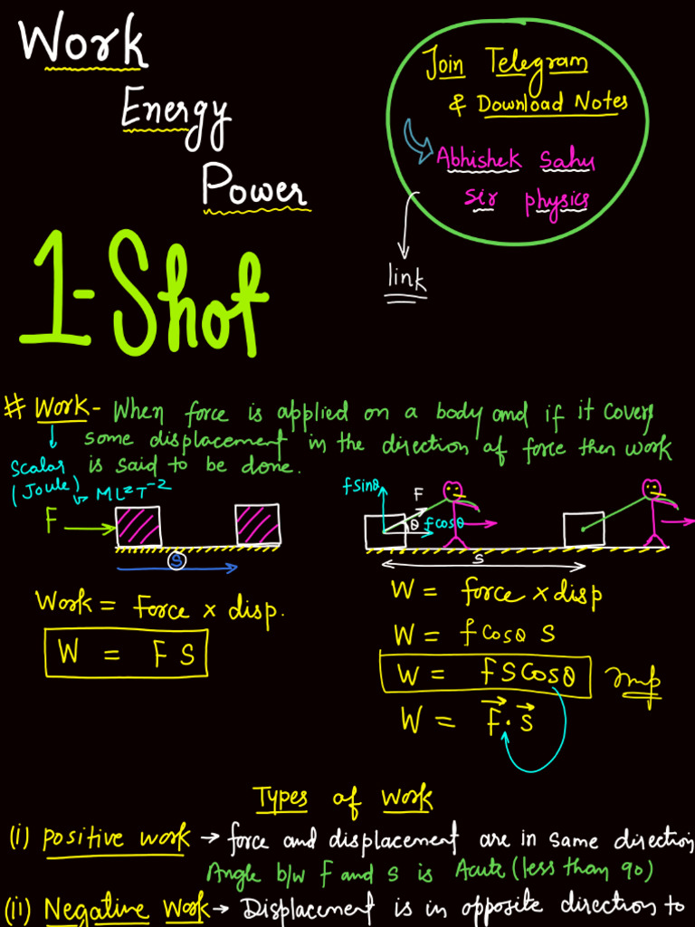 Work Energy Power Class 11 Chapter 5-1 | PDF
