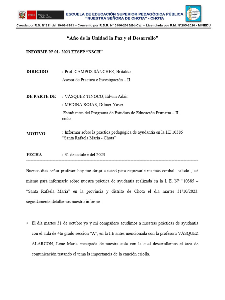 Imforme 2 de Práctica | PDF