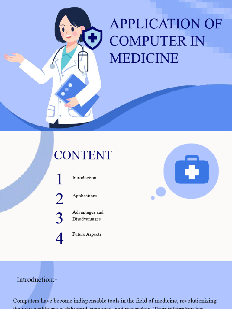 Application of Computer in Medicine | PDF | Computers