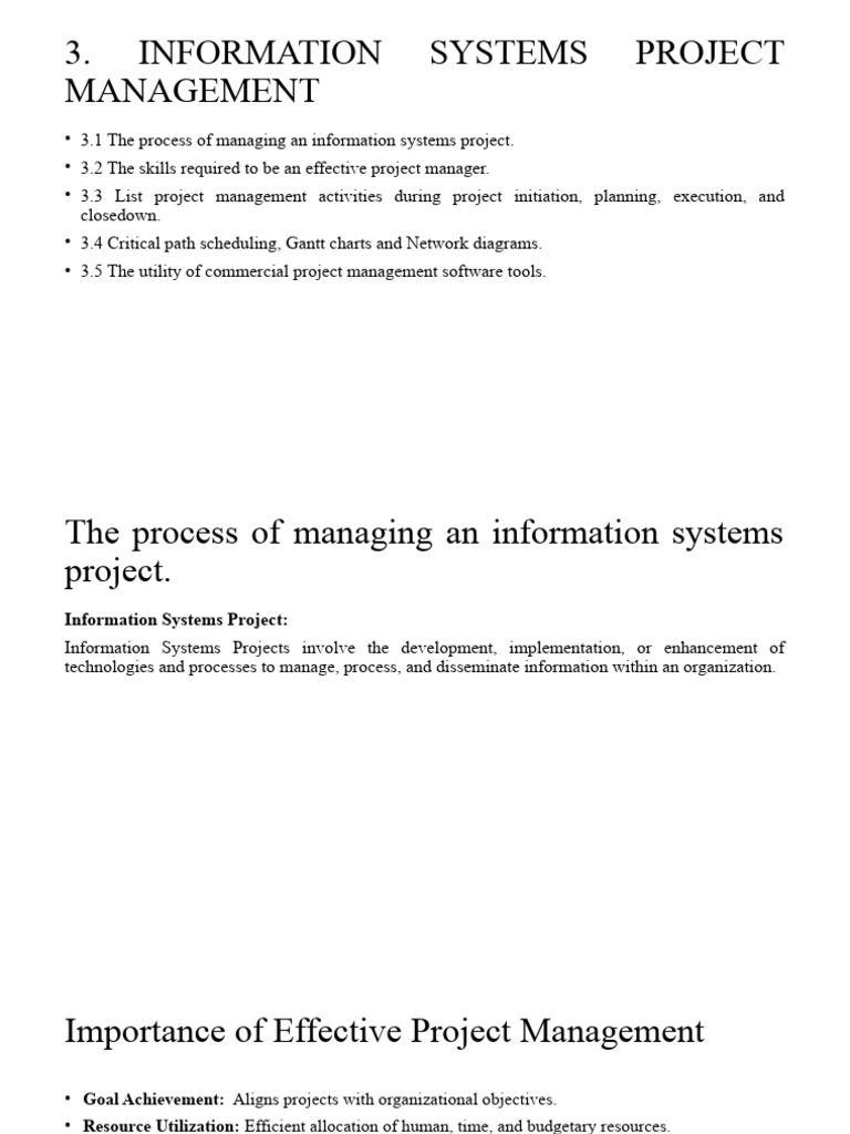 . INFORMATION SYSTEMS PROJECT MANAGEMENT | PDF