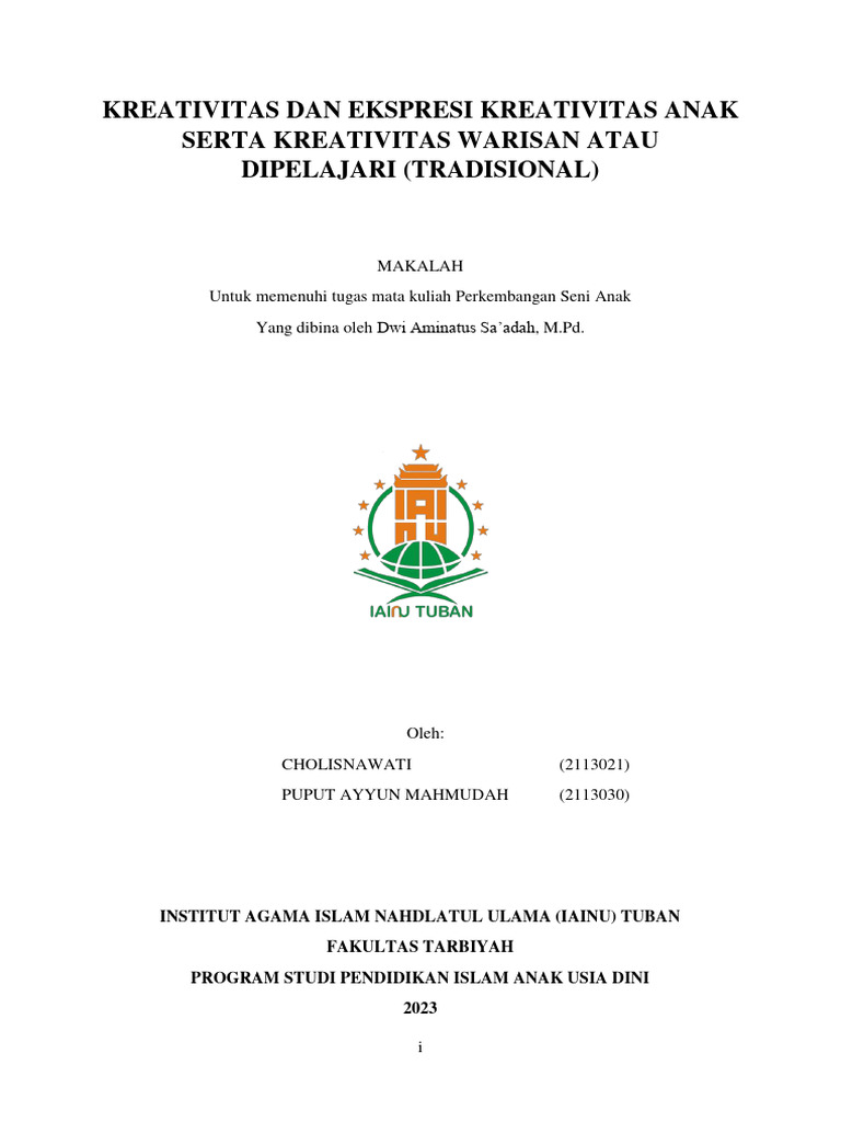 Perkembangan Seni Anak | PDF | Karier & Perkembangan