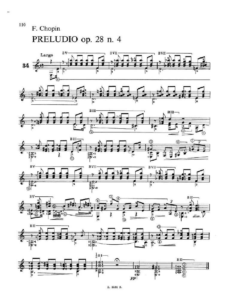 CHOPIN-TARREGA - 6 Selections From Preludes Op 28 Arranged For Guitar Solo | PDF