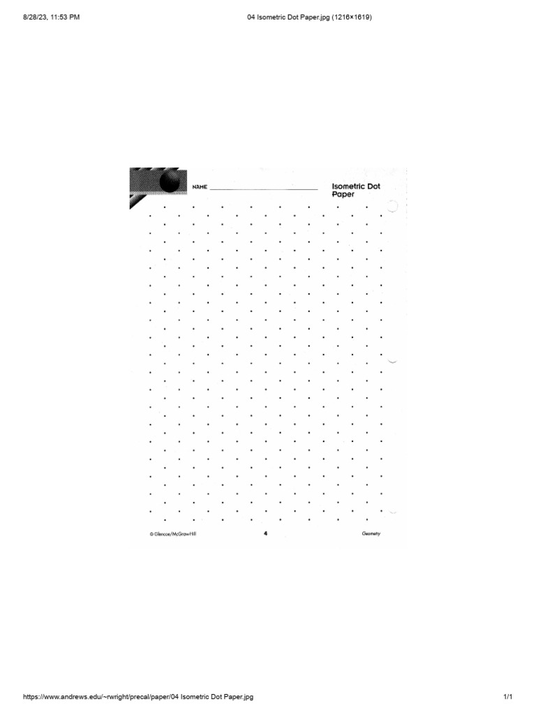 04 Isometric Dot Paper | PDF