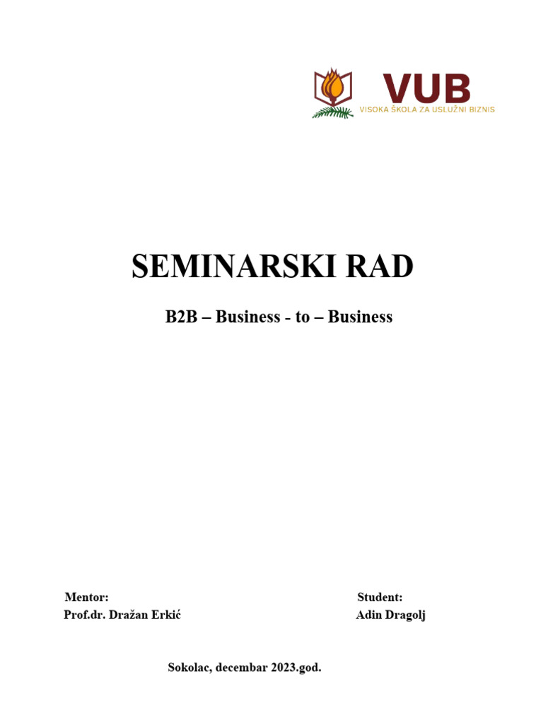 Seminarski Rad A | PDF