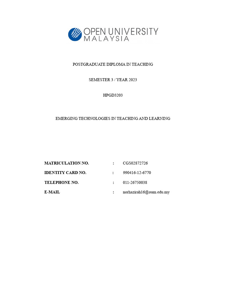 Assignment Pdf Learning Teachers