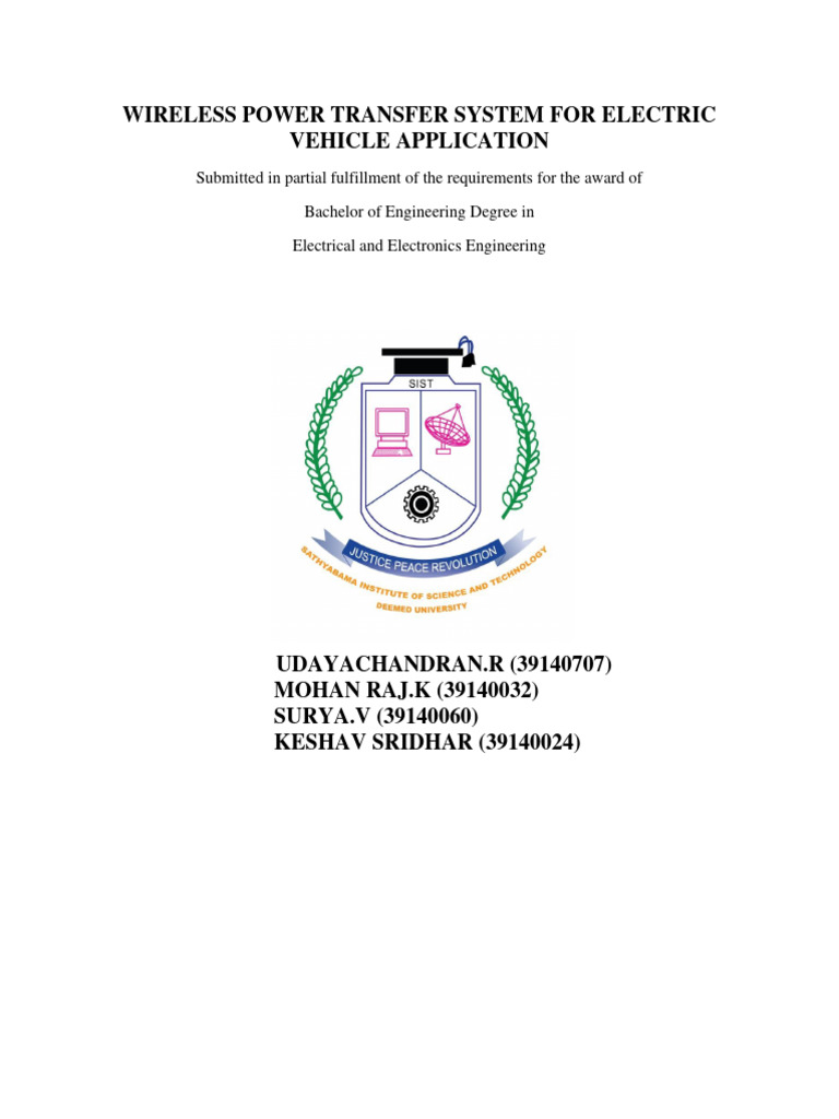 Report 01 - Wireless EV Charging | PDF