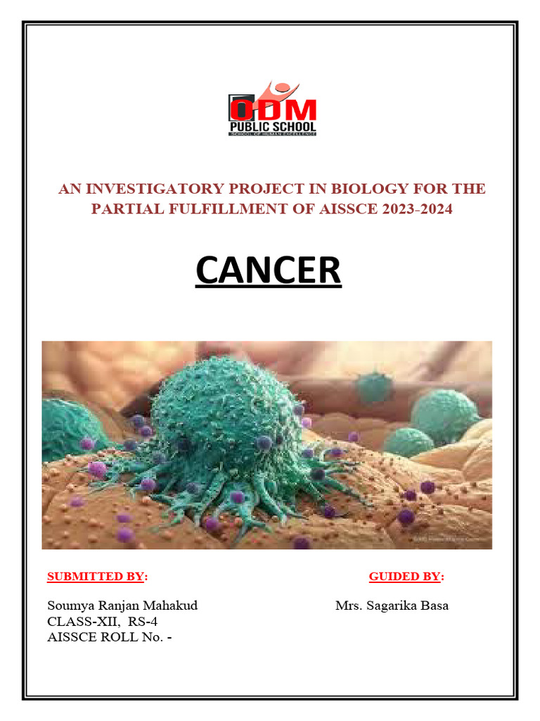Class-Xii-Biology Project-2023-24 | PDF | Cancer | Neoplasms