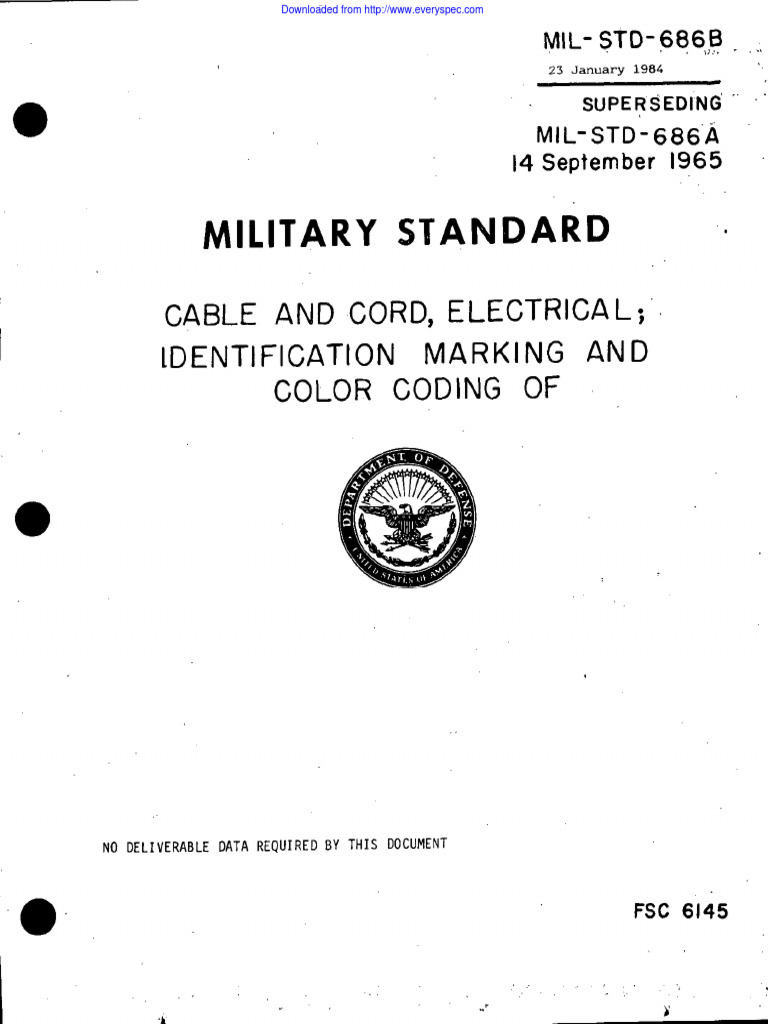 Mil STD 686B 1965 | PDF