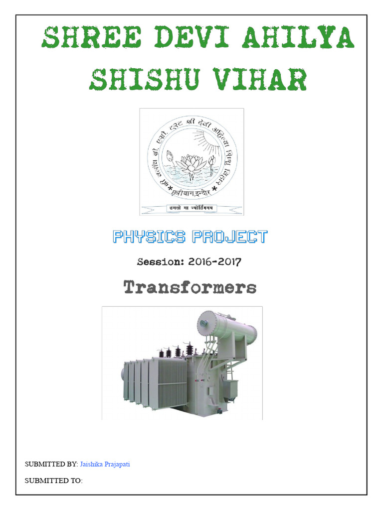 Transformer XII Physics Investigatory Project | PDF | Transformer ... Transformer XII Physics Investigatory Project | PDF | Transformer ...