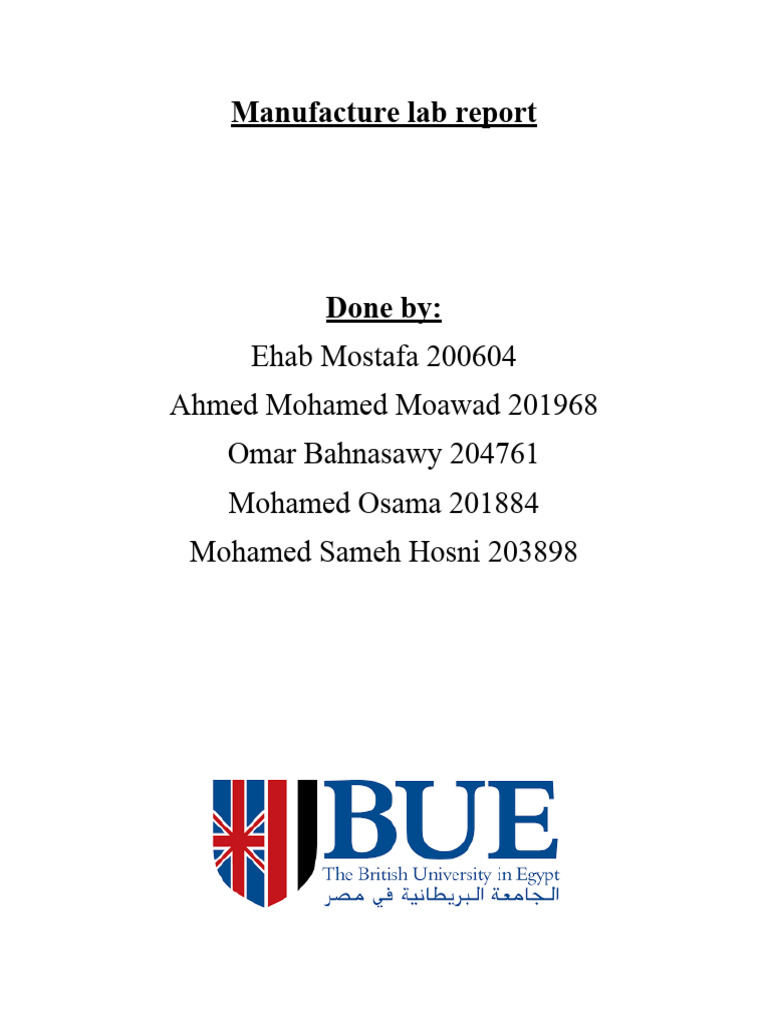 Manufacturing Techniques Lab Report | PDF | Computers