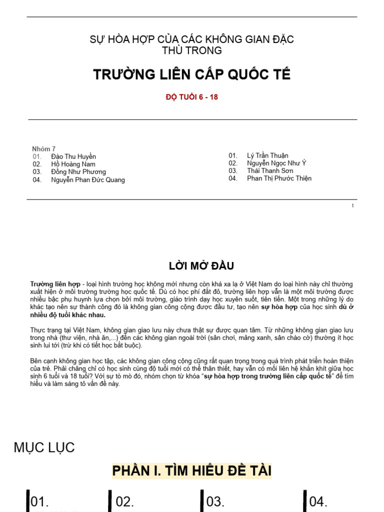 NHÓM 7 - CHUYÊN ĐỀ GIÁO DỤC - TRƯỜNG HỌC LIÊN CẤP | PDF
