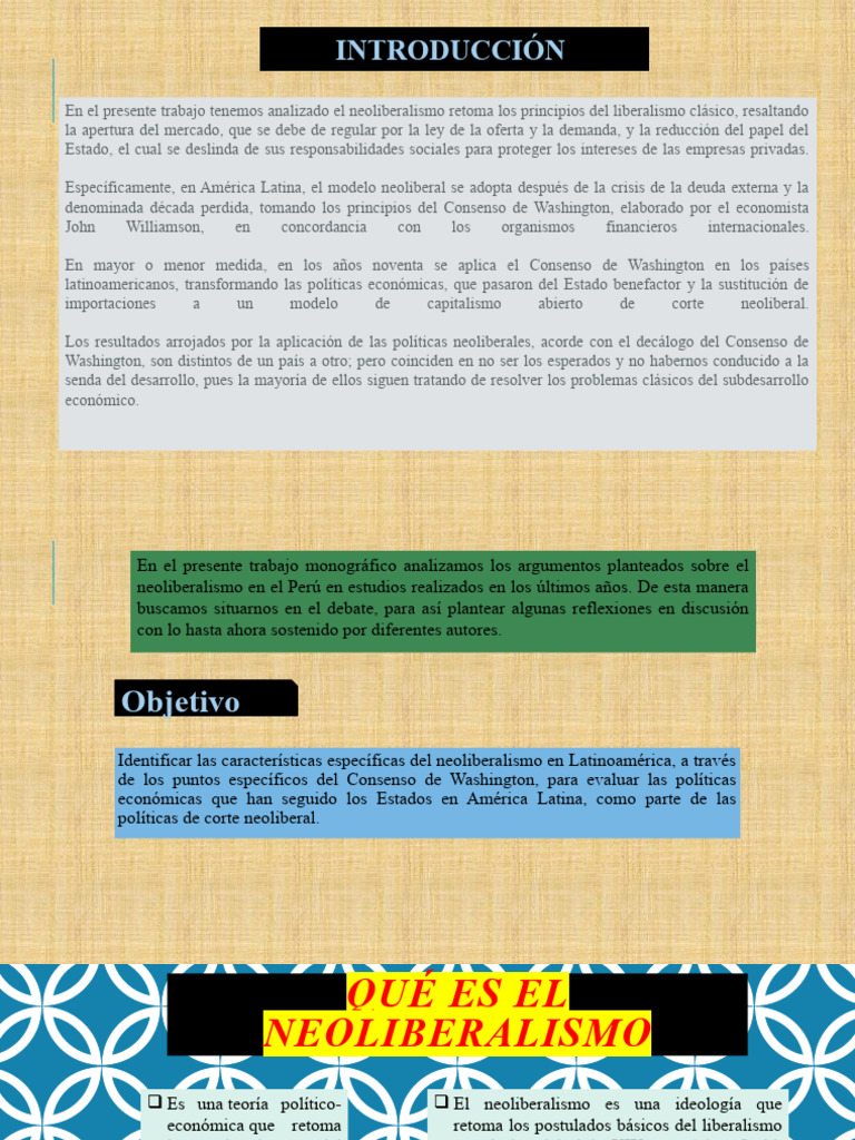 Neoliberalismo y su Impacto en América Latina | PDF | Neoliberalismo ...