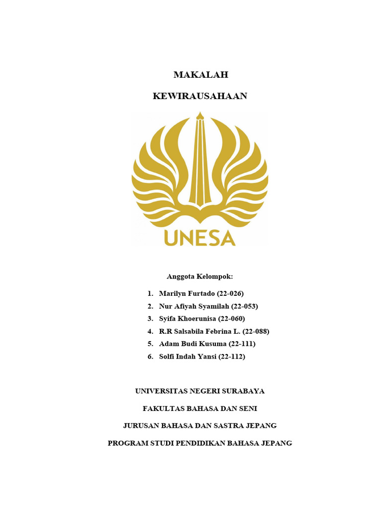 KWU - Kel 4 - Kewirausahaan Umum | PDF