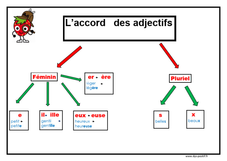 Accord des adjectifs en français | PDF