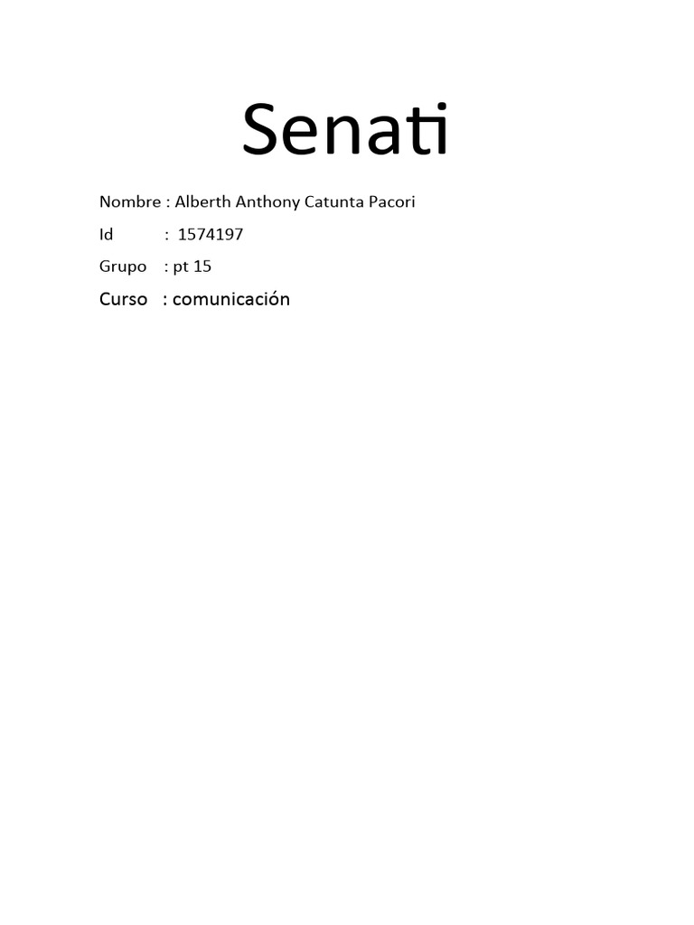 Senati Entregable 1 Comunicacion | PDF