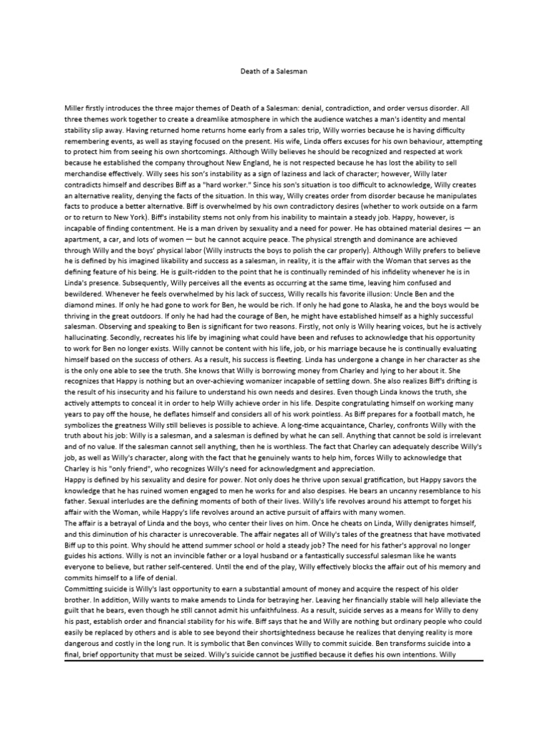 Death of A Salesman | PDF | Psychology
