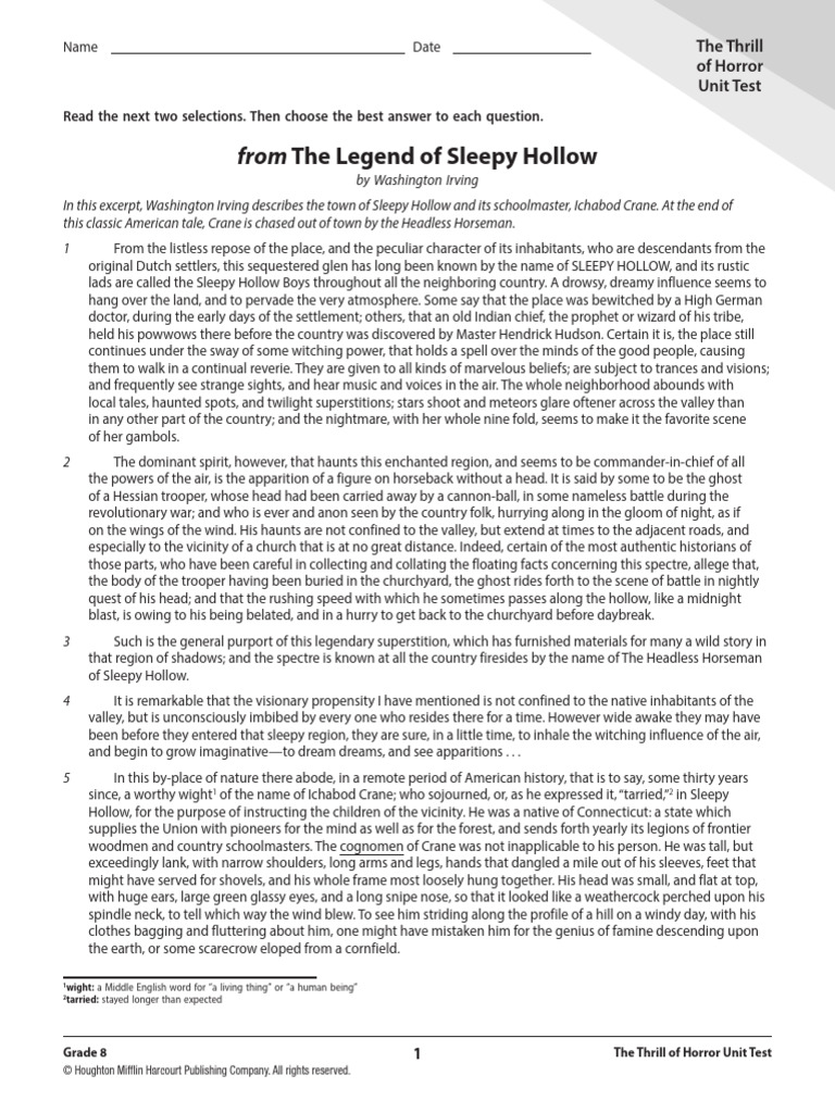 Thrillofhorror | PDF | The Legend Of Sleepy Hollow | Monsters