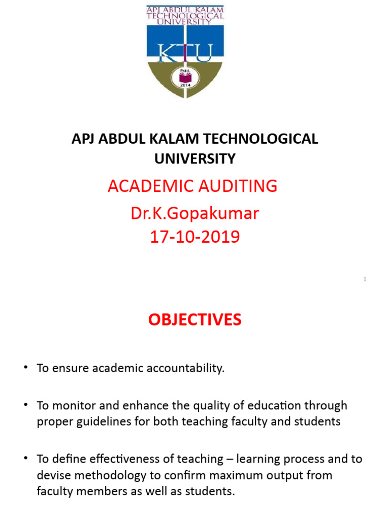 Academic Audit 2019 | PDF