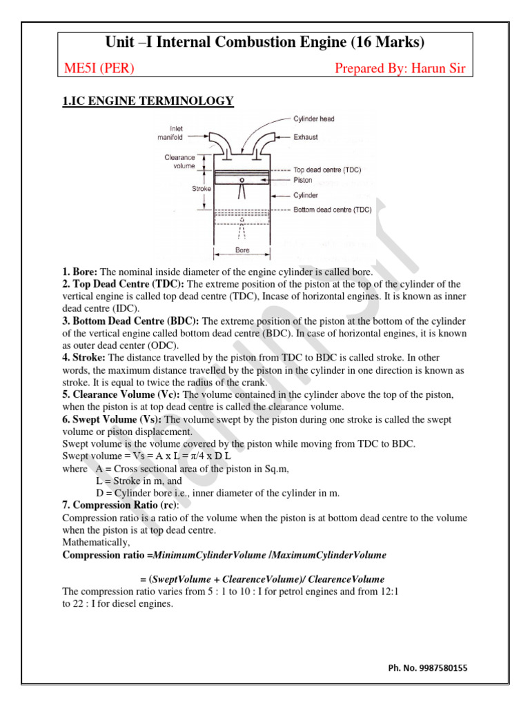 PER I ME5I Modified Notes | PDF | Internal Combustion Engine | Fuel ...