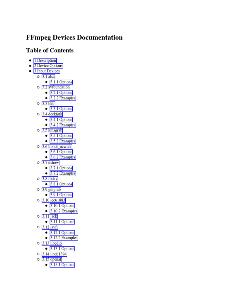 FFmpeg Device Guide for Developers | PDF | Computers