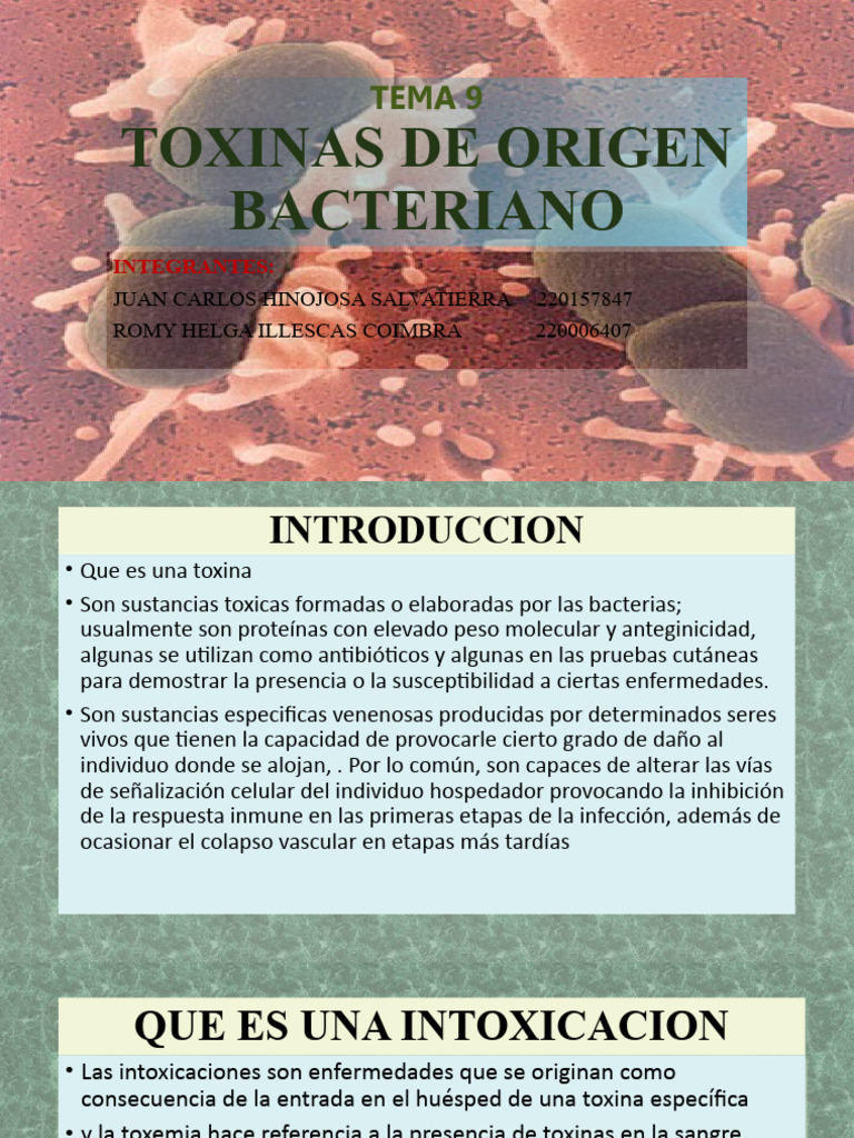 Toxinas Bacterianas: Tipos e Impactos | PDF