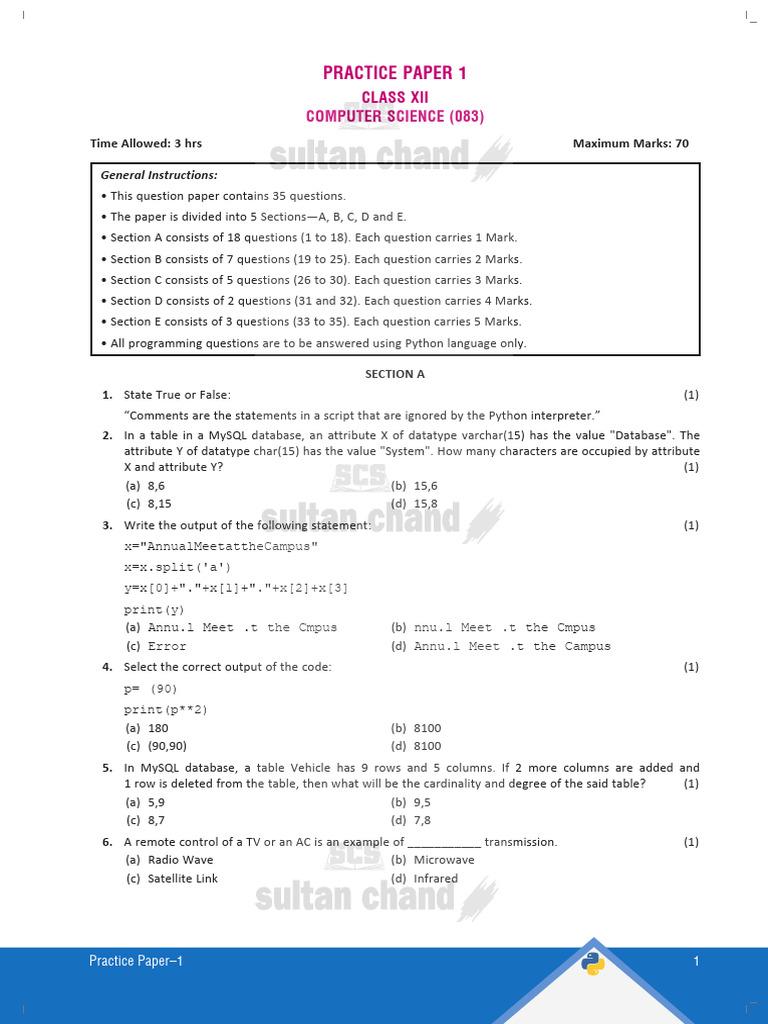 Computer Sciences Xii Practice 1 Pdf Parameter Computer Programming String Computer