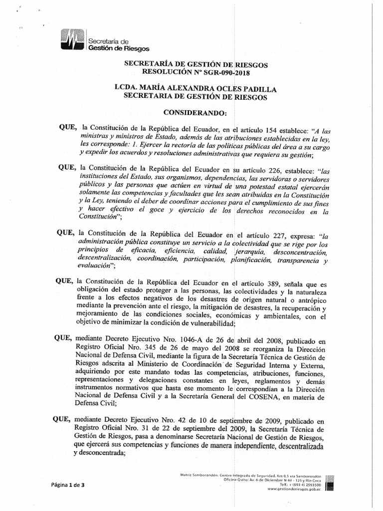 Resolución SGR 090 2018 | PDF