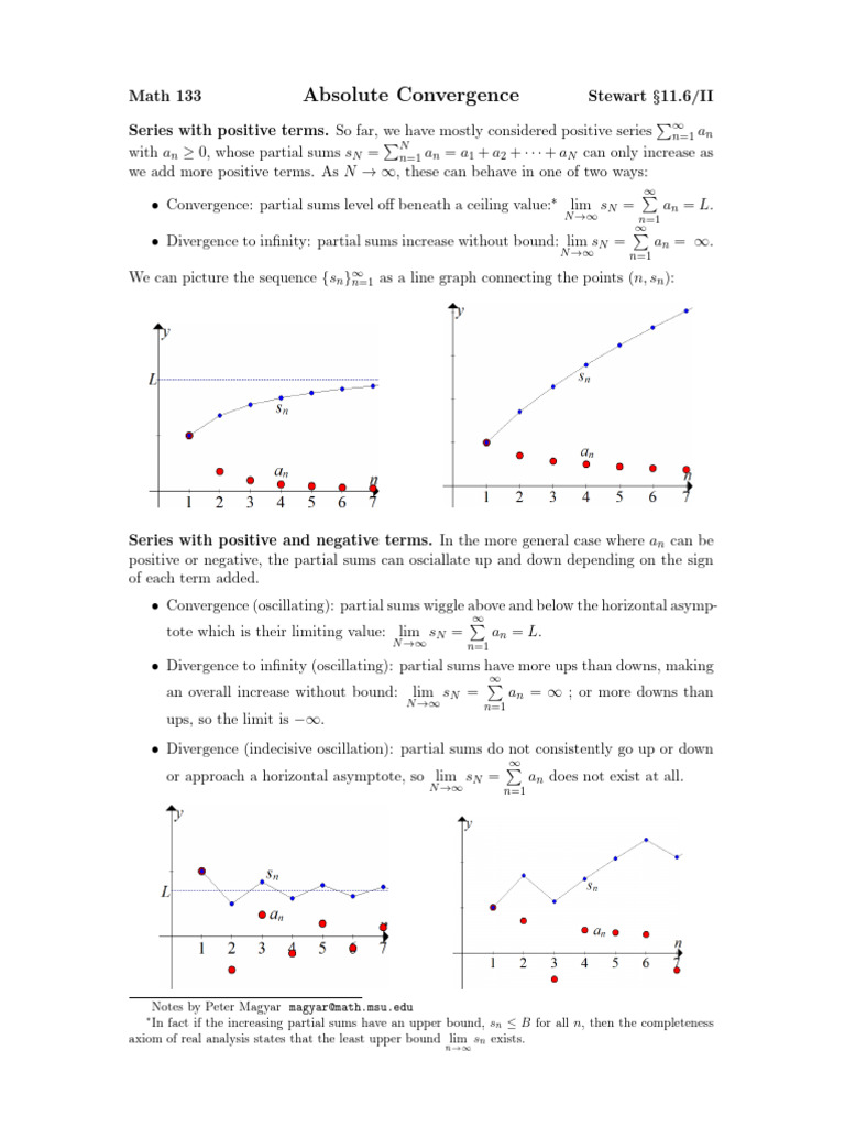 Understanding Absolute Convergence in Series | PDF | Limit (Mathematics ...