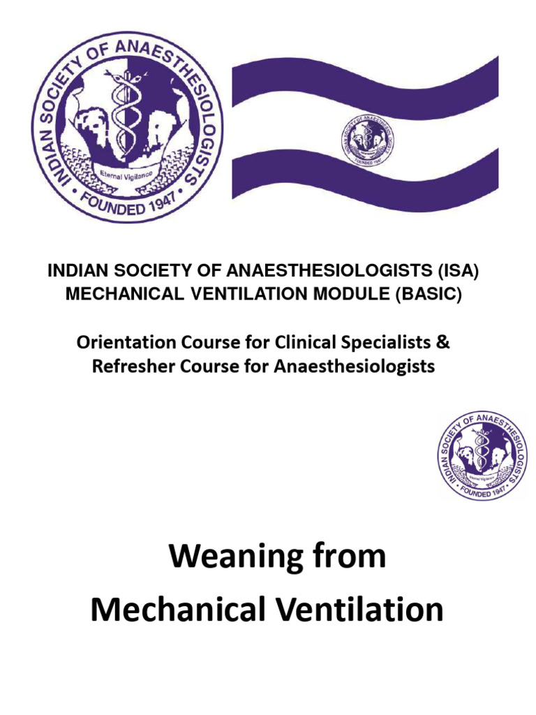 Weaning from Mechanical Ventilation Guide | PDF | Breathing | Clinical Medicine
