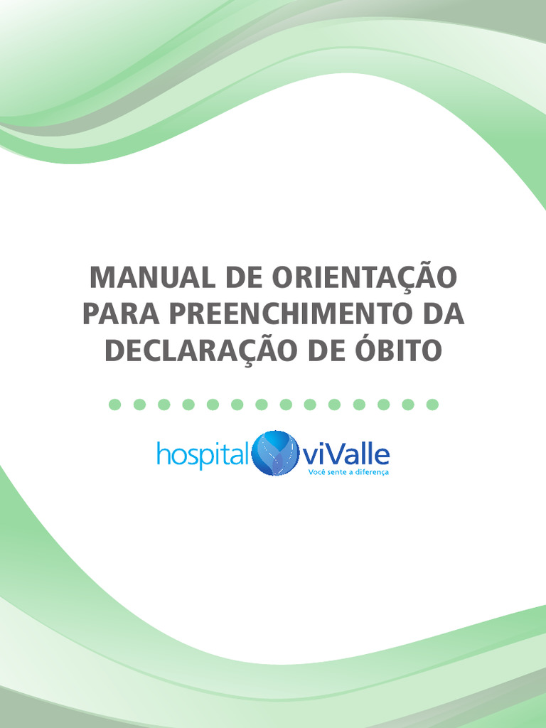 Manual de Preenchimento da Declaração de Óbito | PDF | Morte | Gravidez