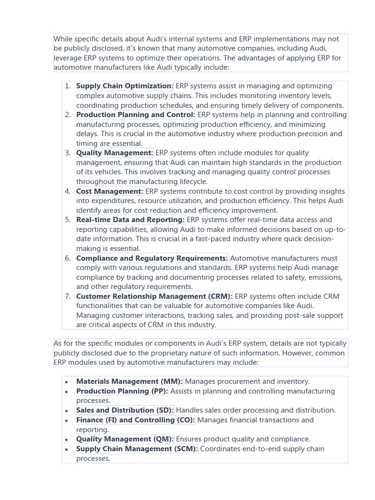 EPR | PDF | Enterprise Resource Planning | Supply Chain Management