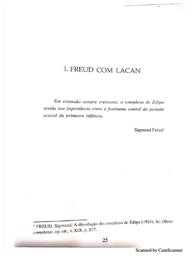 Constituiao Do Sujeito e Estrutura Familiar o Complexo de Edipo de Freud A Lacan1pdf | PDF