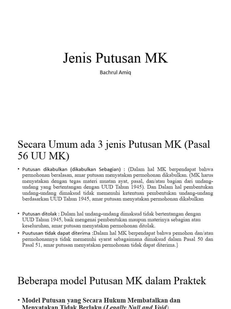 Putusan MK | PDF