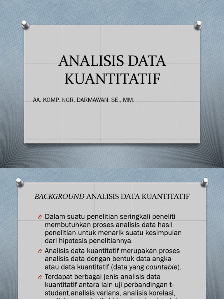 Analisis Data Kuantitatif | PDF