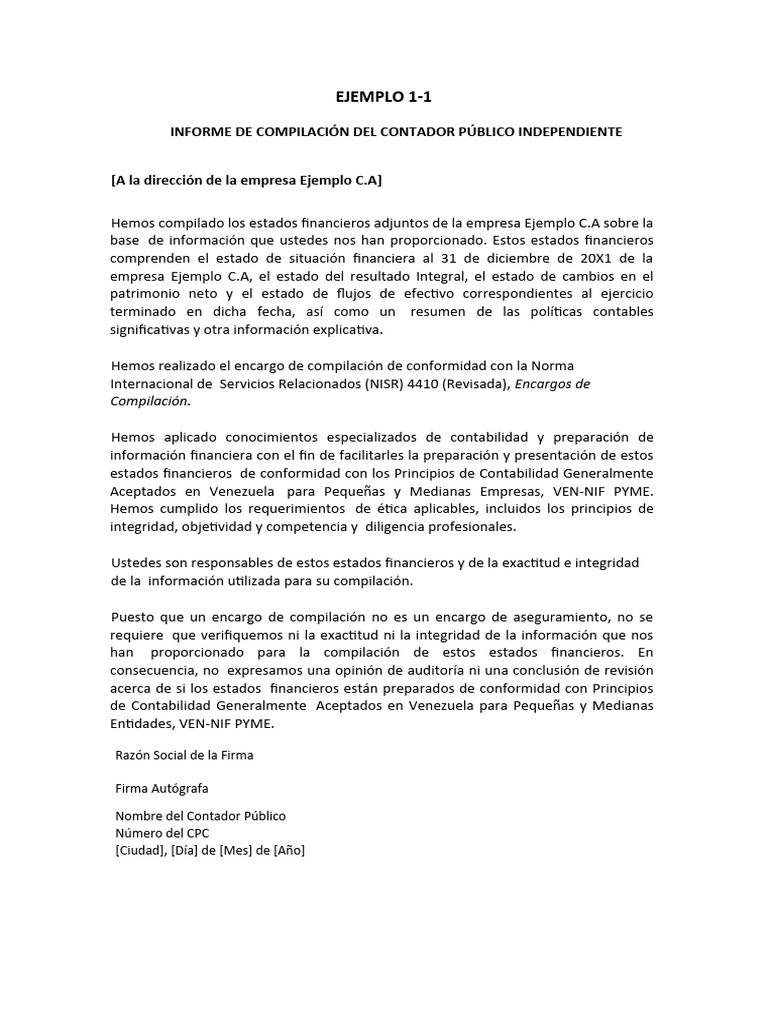 Modelos Informes Estados Financieros | PDF | Contabilidad | Estado ...